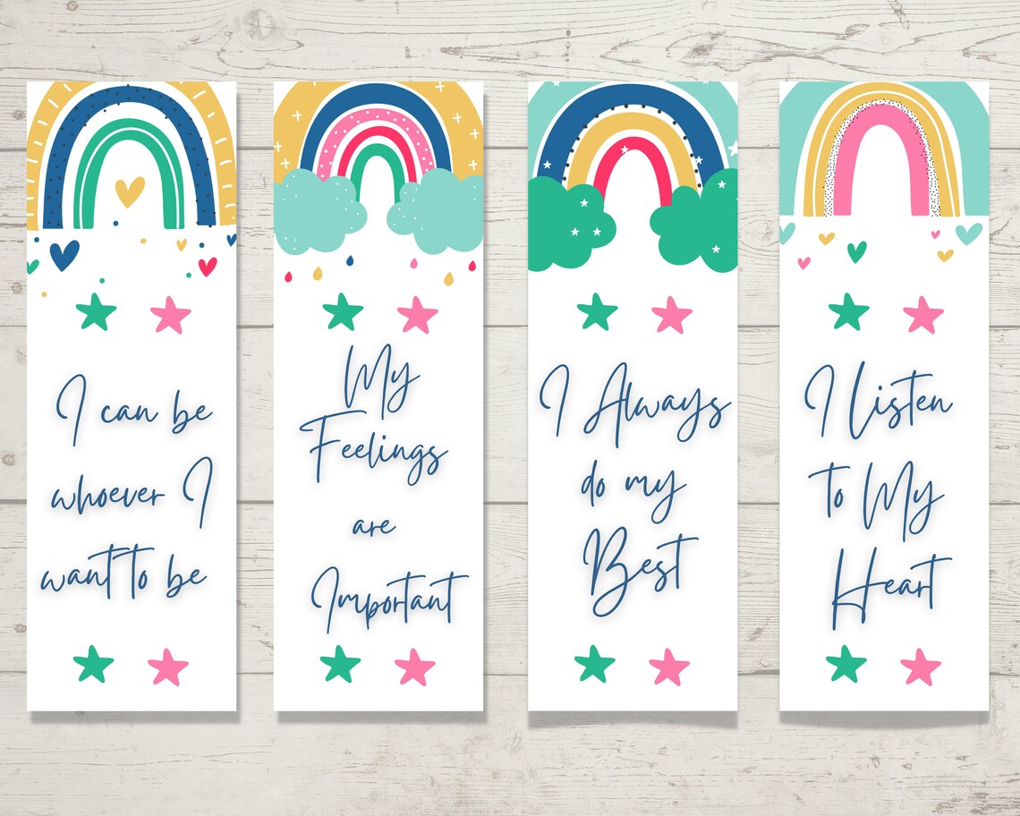 Kids Printable Bookmarks | Children's Positive Affirmations | Encourage ...