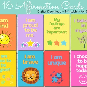Kids Affirmation Cards | Children's Positive Affirmations | Encourage A ...