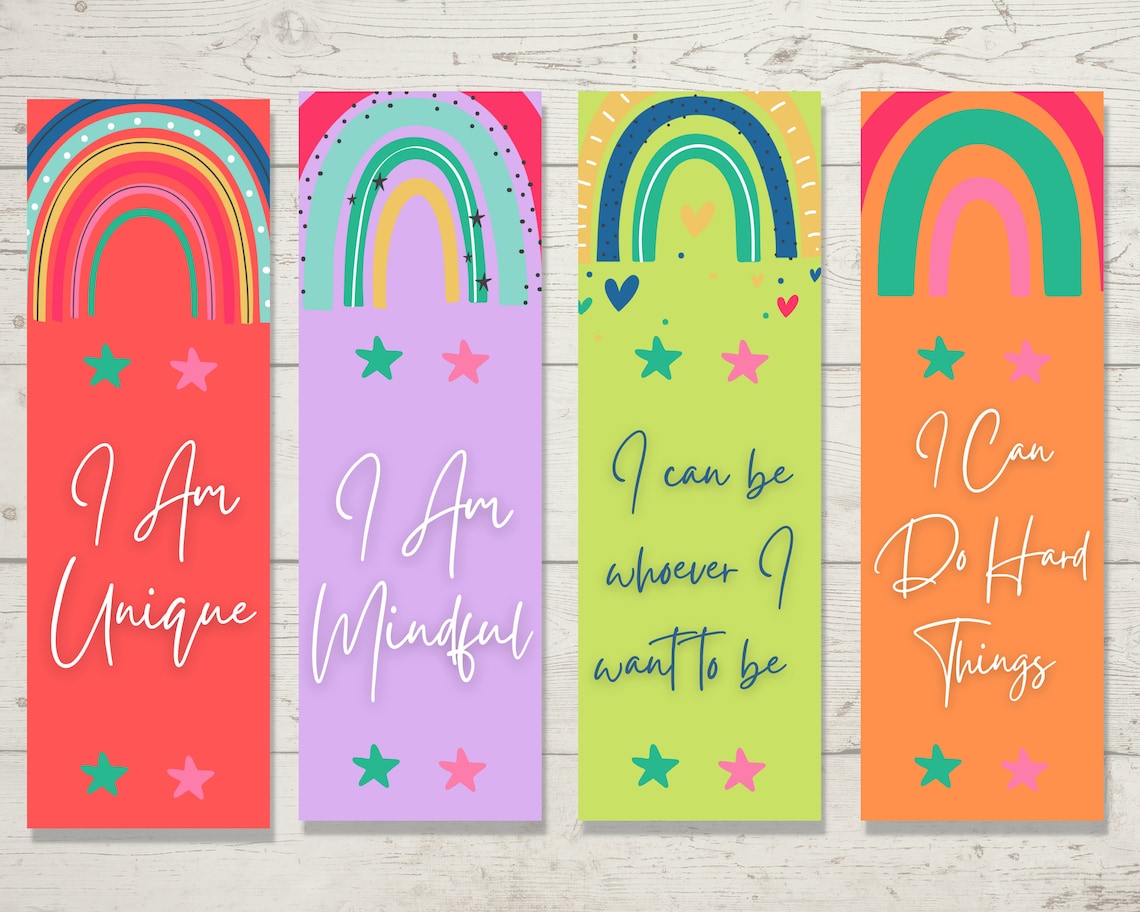 Kids Printable Bookmarks | Children's Positive Affirmations | Encourage ...