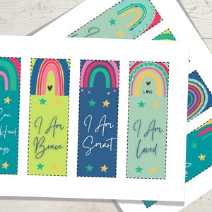 Kids Printable Bookmarks | Children's Positive Affirmations | Encourage ...