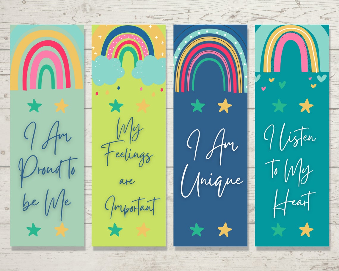 Kids Printable Bookmarks | Children's Positive Affirmations | Encourage ...