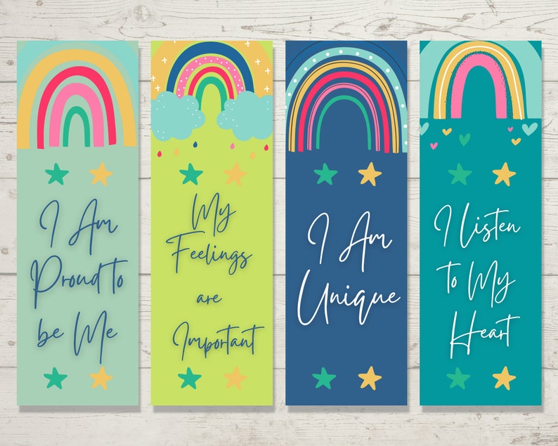 Kids Printable Bookmarks | Children's Positive Affirmations | Encourage ...