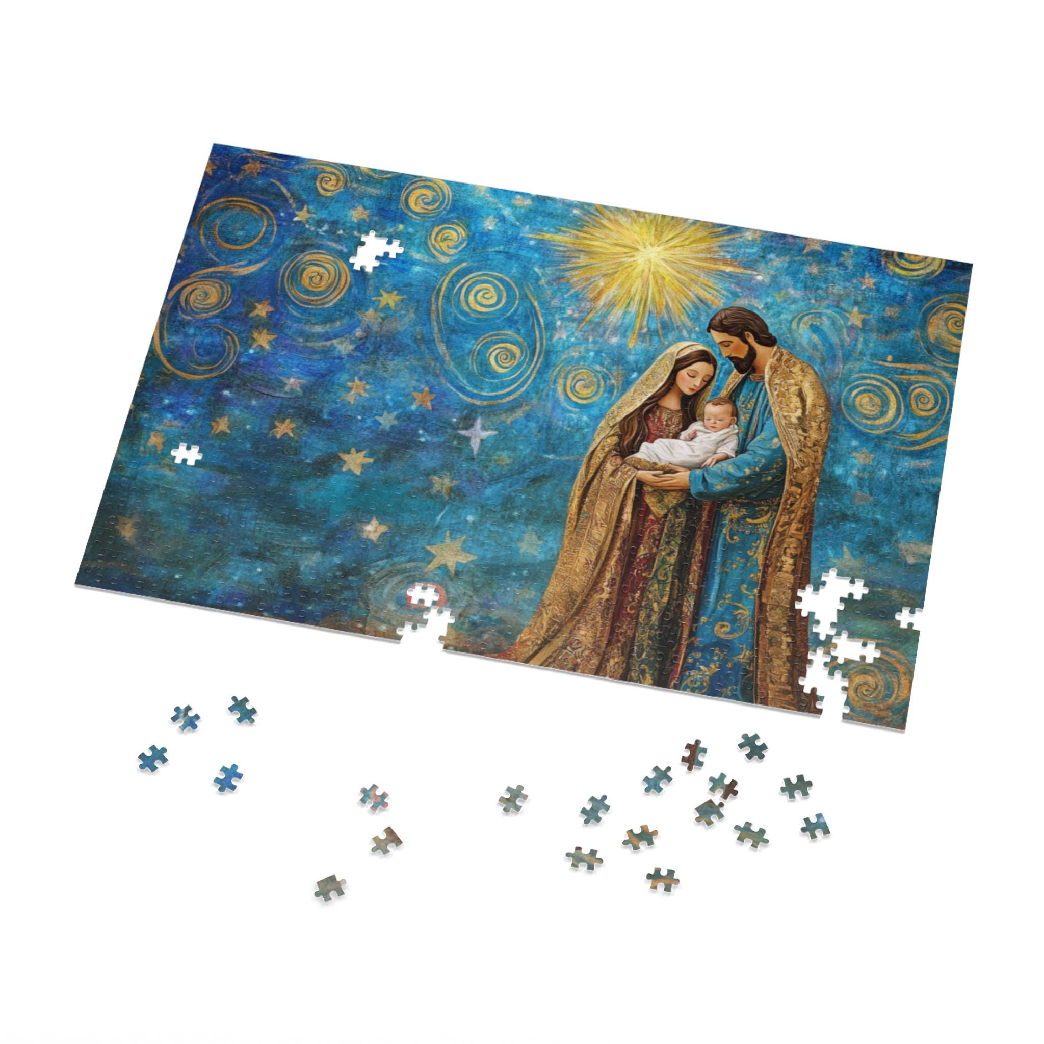 Mary Joseph Baby Jesus Puzzle 1,000 Pcs, Nativity, Holiday Tin Box ...