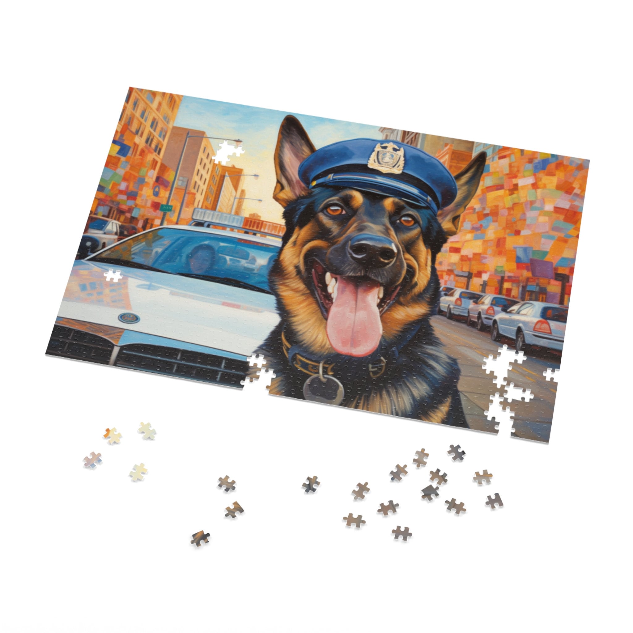 German Shepard Police Cop Dog Jigsaw Puzzle 1000-piece Family Game ...