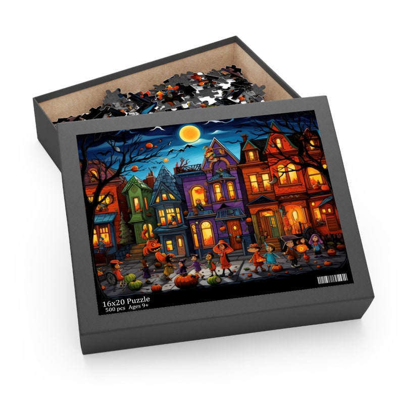 Halloween Jigsaw Puzzle Family Game Night Concentration Game Halloween ...
