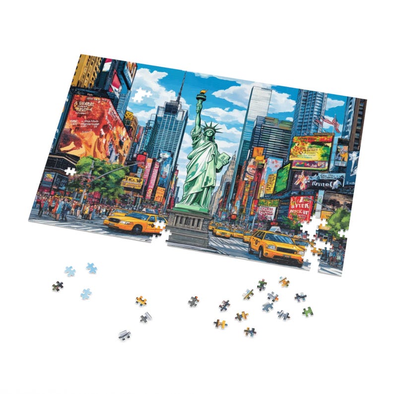 New York City Skyline Jigsaw Puzzle, 1000-piece - Vibrant Cityscape ...