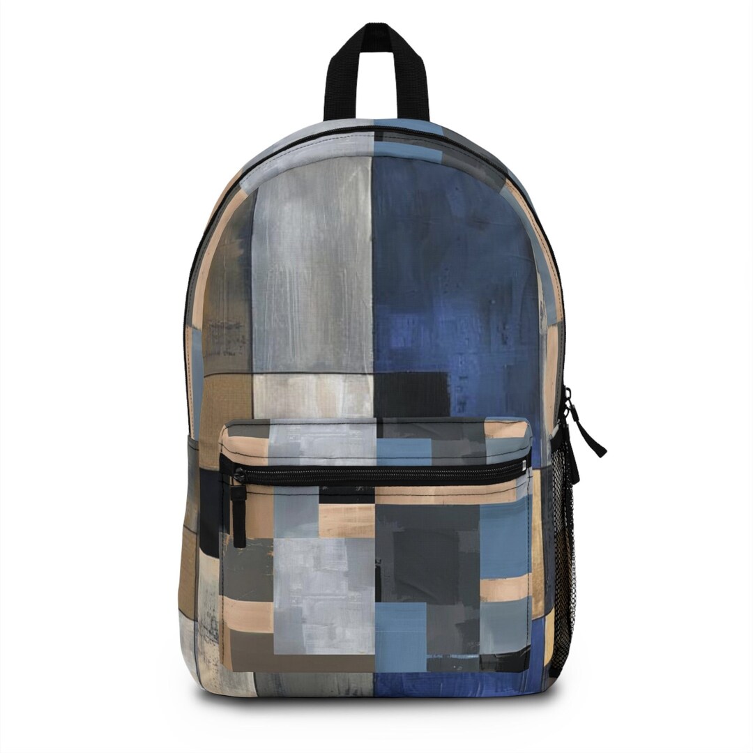 Color Blocks Geometric Abstract Shapes Design Backpack School Travel ...