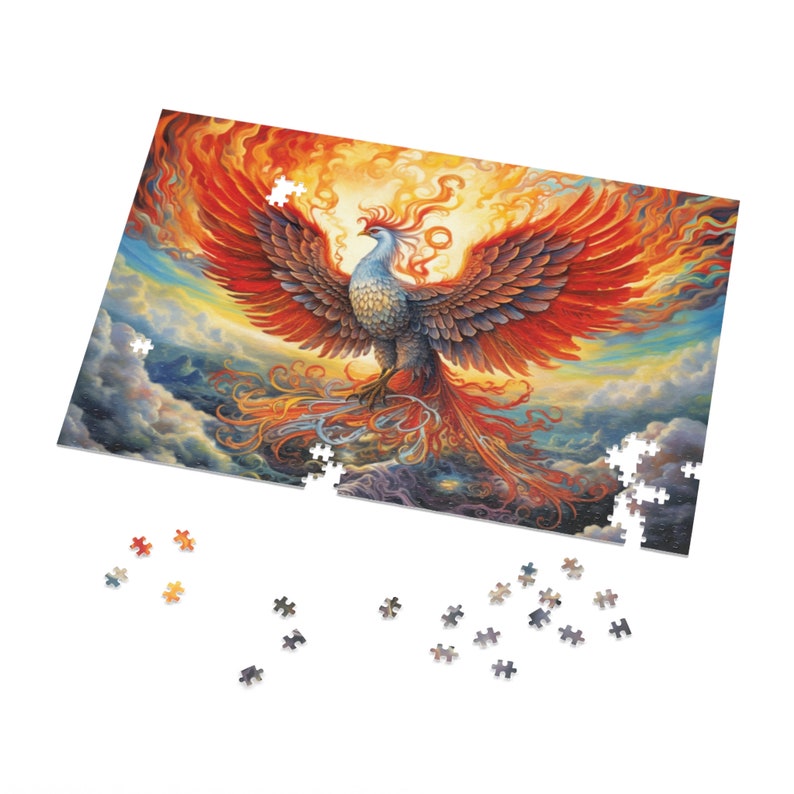 Fire Phoenix Rising From the Ashes Jigsaw Puzzle (1000-piece) Family ...