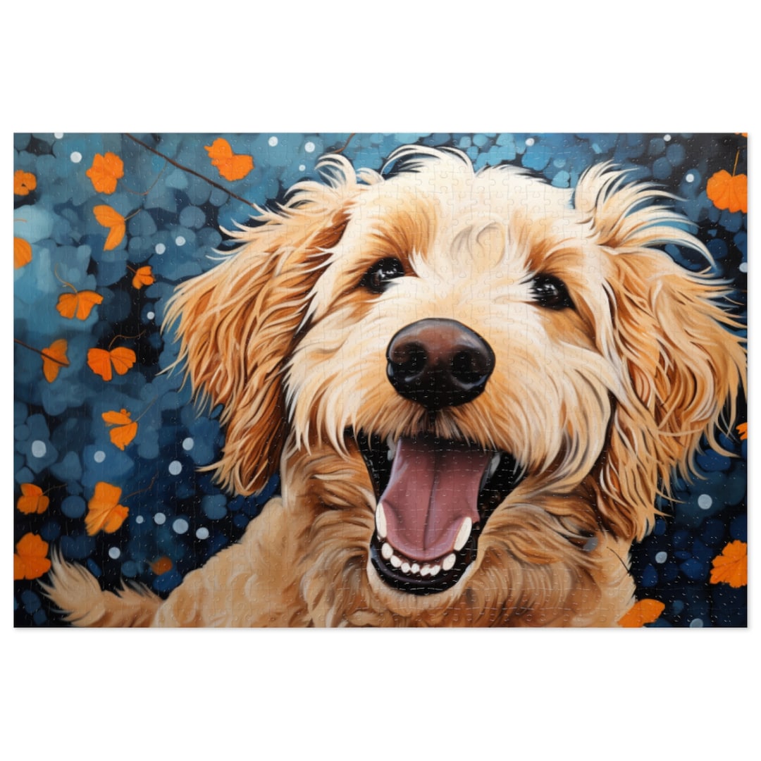 Goldendoodle Laughing Jigsaw Puzzle (1000-piece) Family Game Night ...