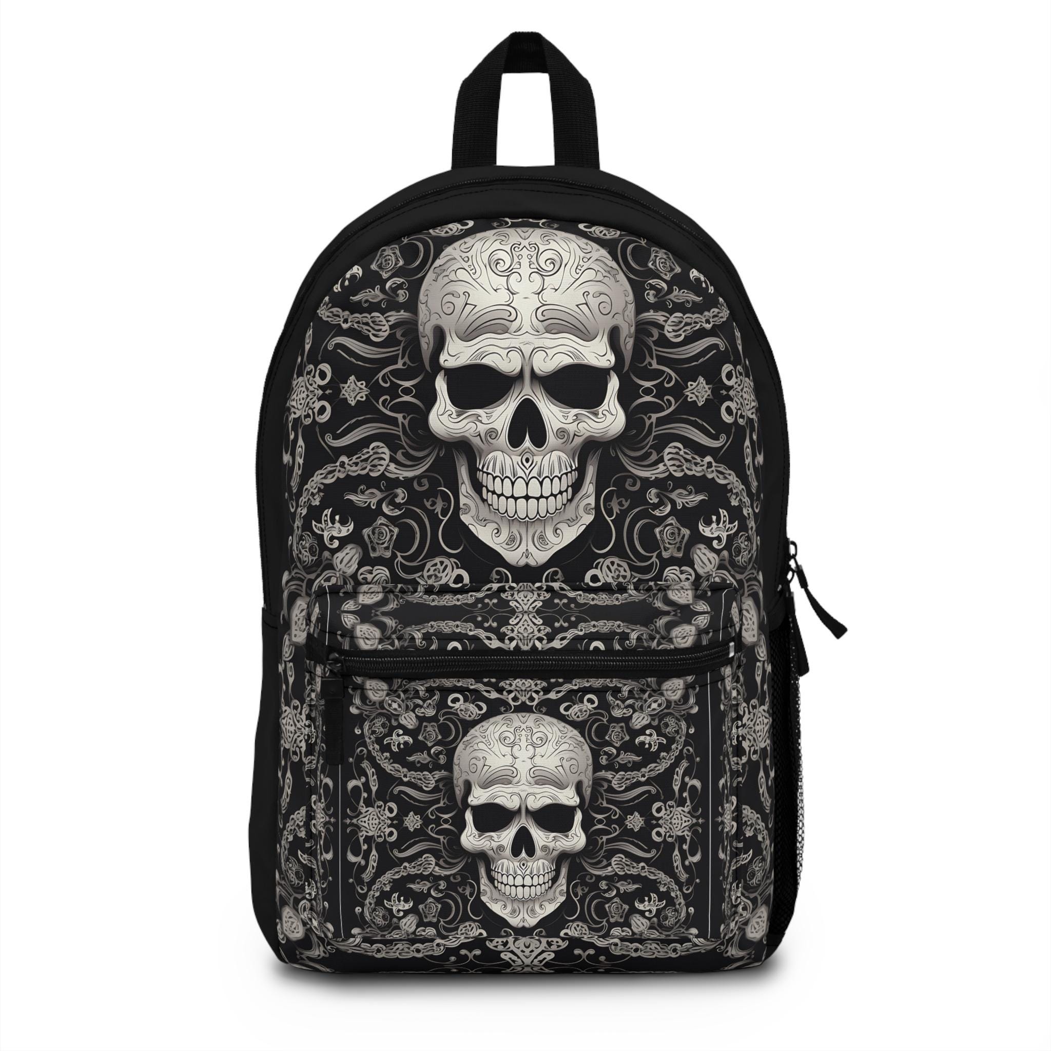 Gothic Vintage Skull Backpack School Travel Hiking Laptop Everyday ...