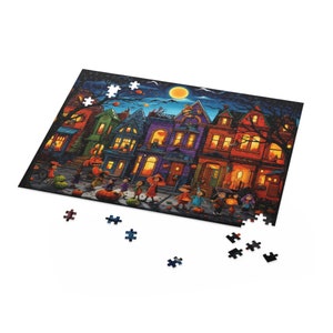 Halloween Jigsaw Puzzle Family Game Night Concentration Game Halloween ...