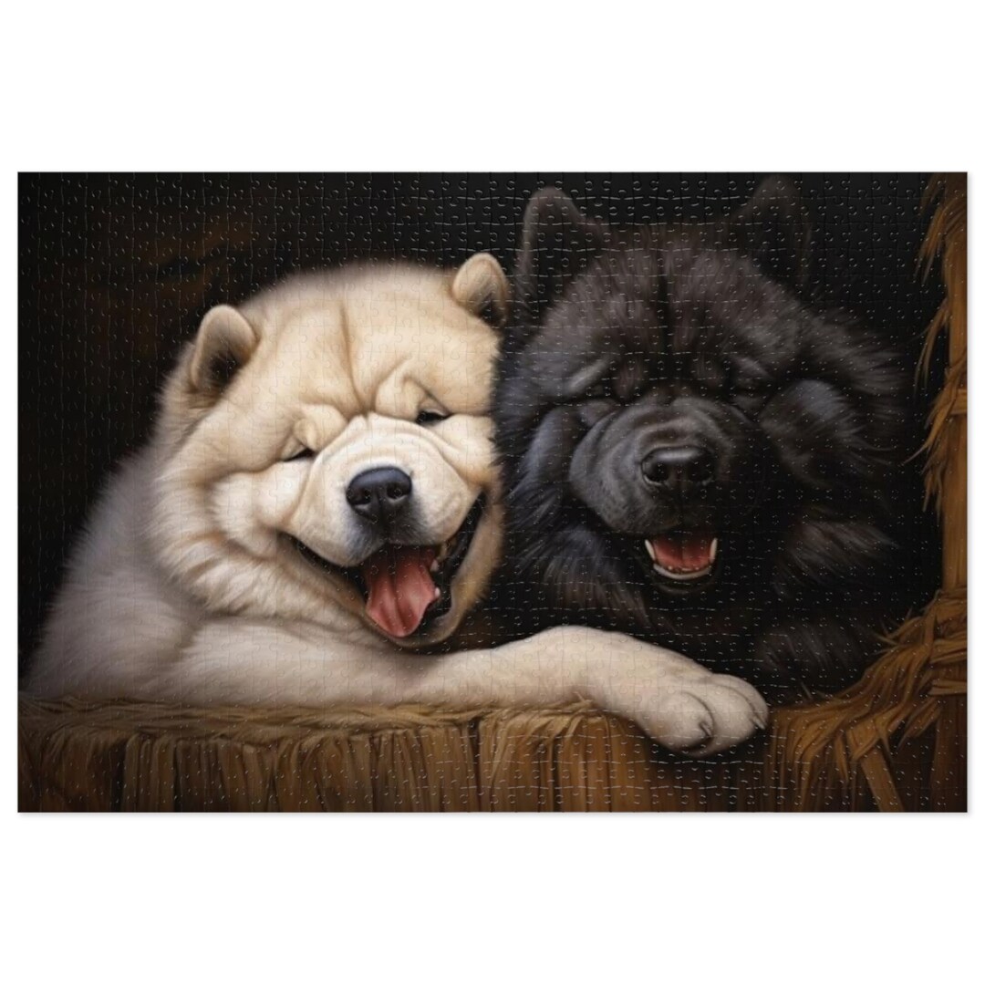 A Couple of Laughing Chow Chow Jigsaw Puzzle 1000-piece Family Game ...