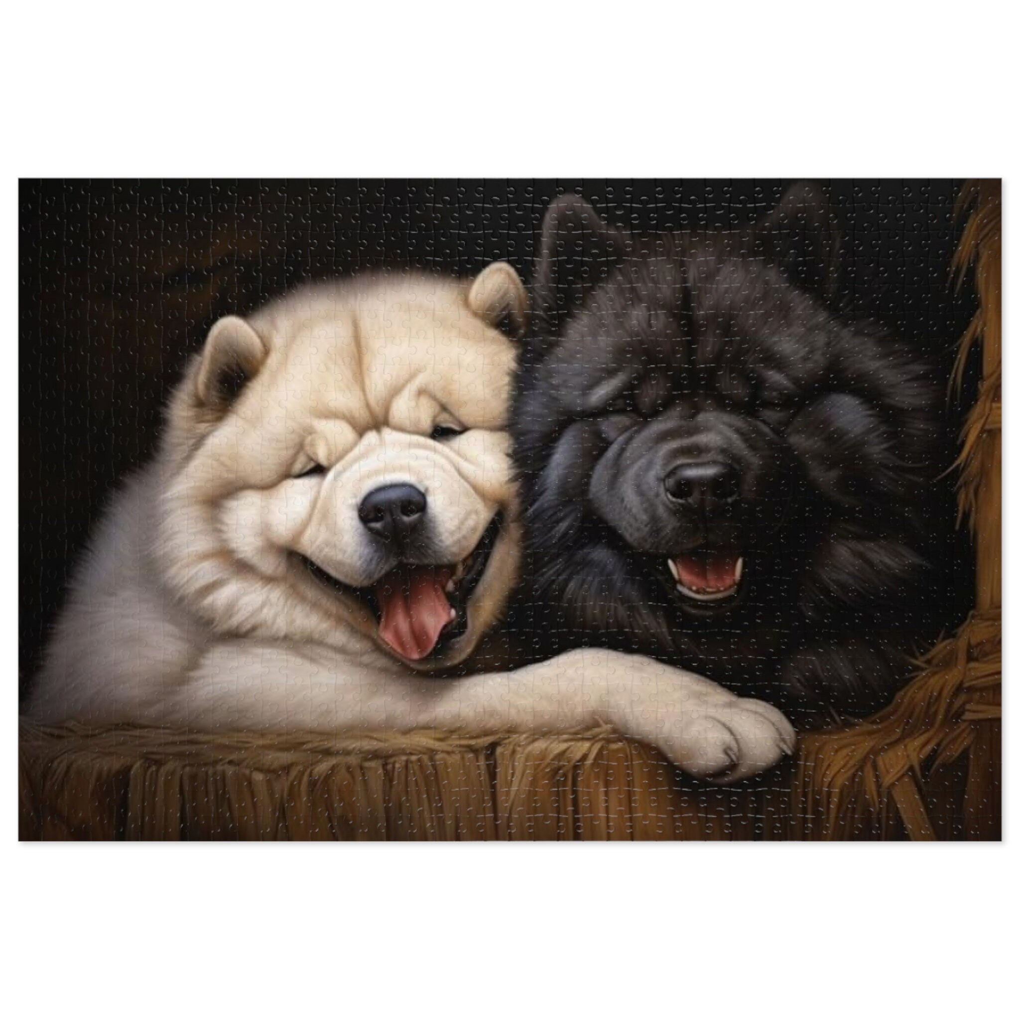 A Couple of Laughing Chow Chow Jigsaw Puzzle 1000-piece Family - Etsy