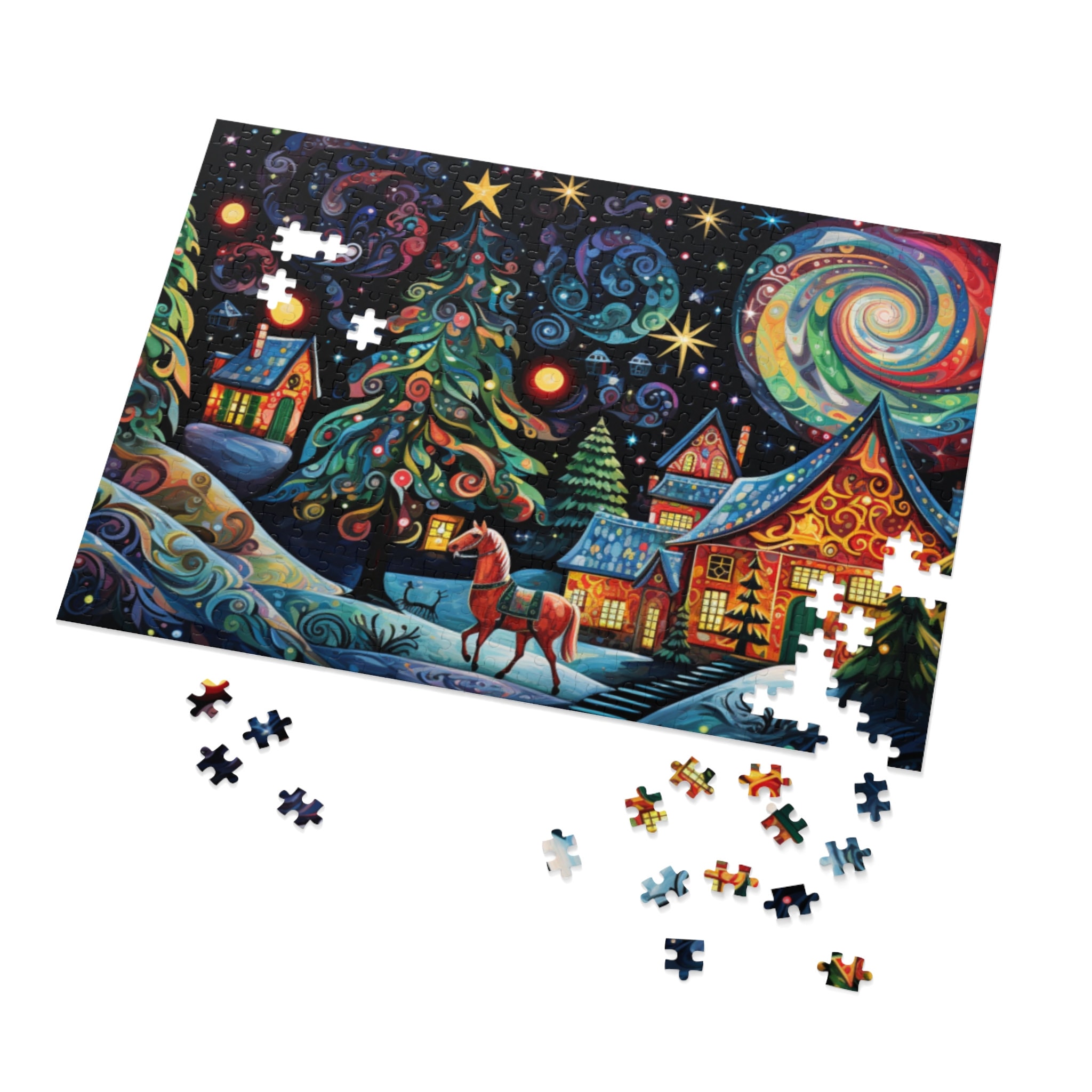 Abstract Majestic Night Puzzle: Family Fun Jigsaw - Etsy