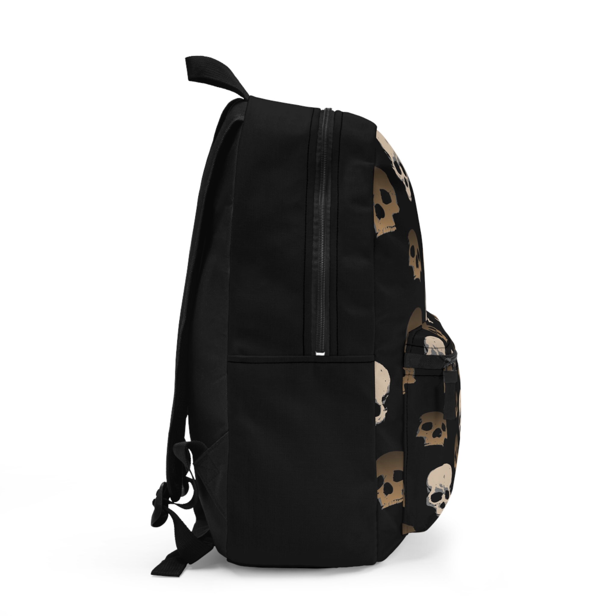 Skull Backpack, Black and Gold Backpack, School Backpack, Travel ...