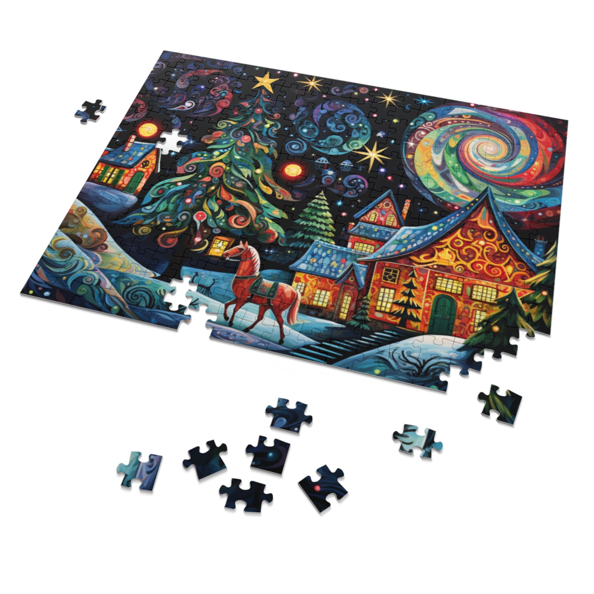 Abstract Majestic Night Puzzle: Family Fun Jigsaw - Etsy