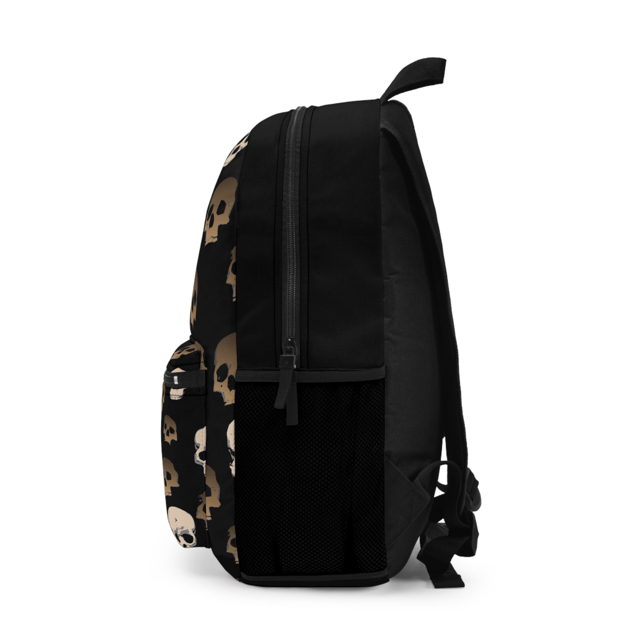 Skull Backpack, Black and Gold Backpack, School Backpack, Travel ...