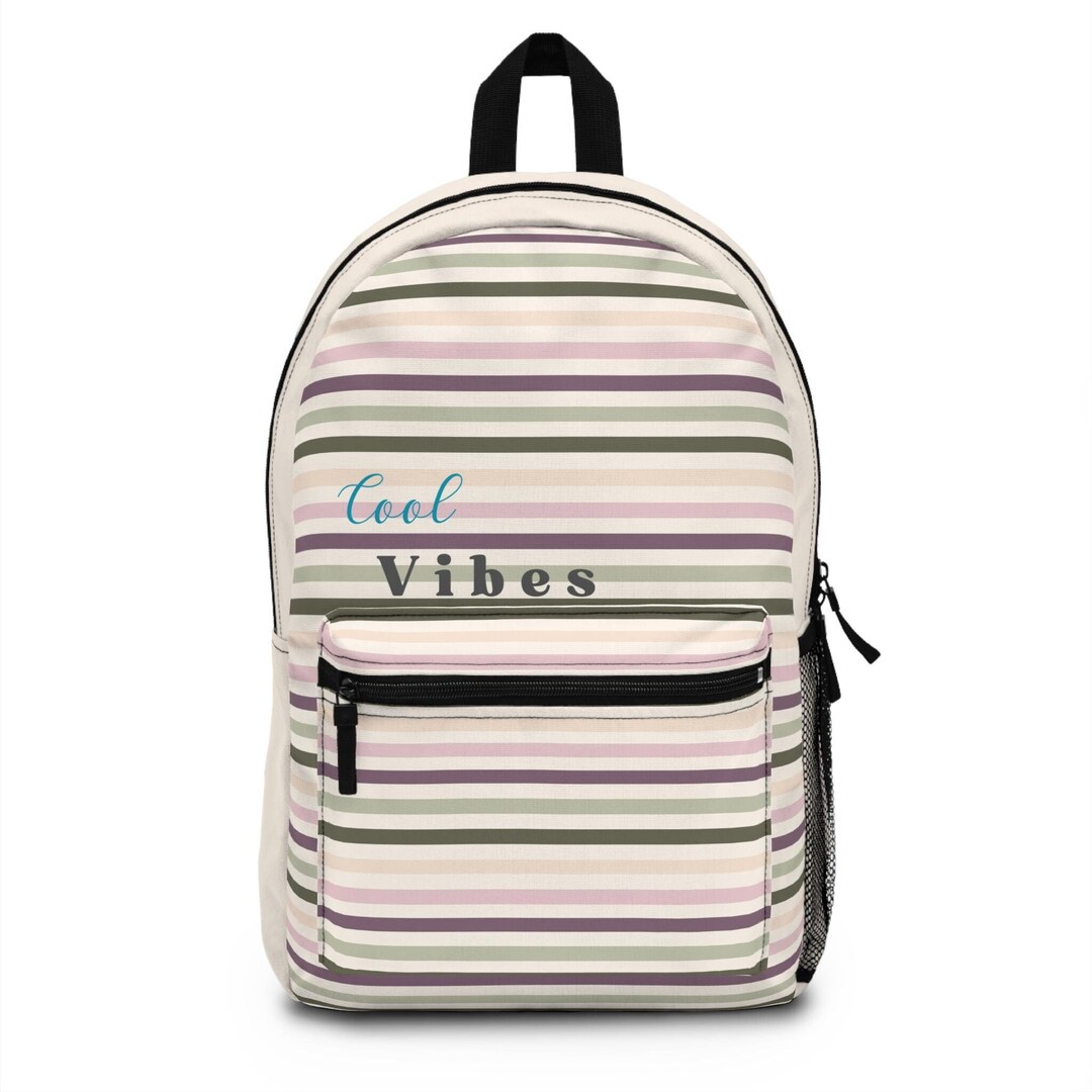 Cool Vibes Coastal Stripes Backpack School Travel Hiking Laptop ...