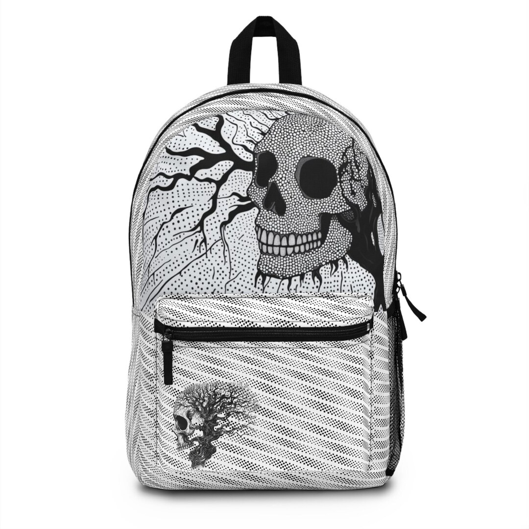 Static Skull of Death Backpack School Travel Hiking Laptop Everyday ...