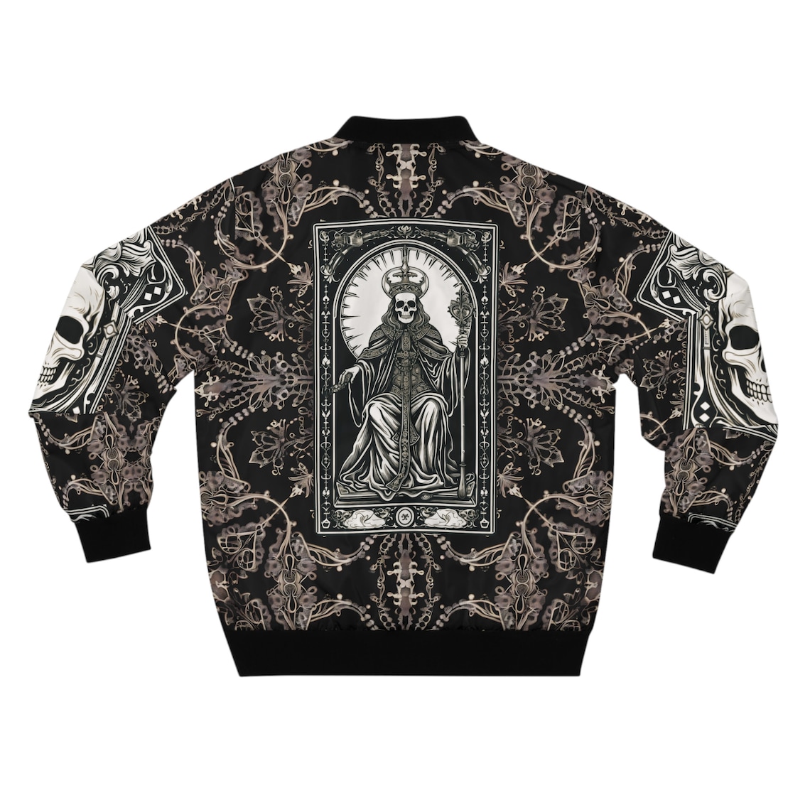 Men's Death Tarot Bomber Jacket, Gothic Biker Rider Style - Etsy