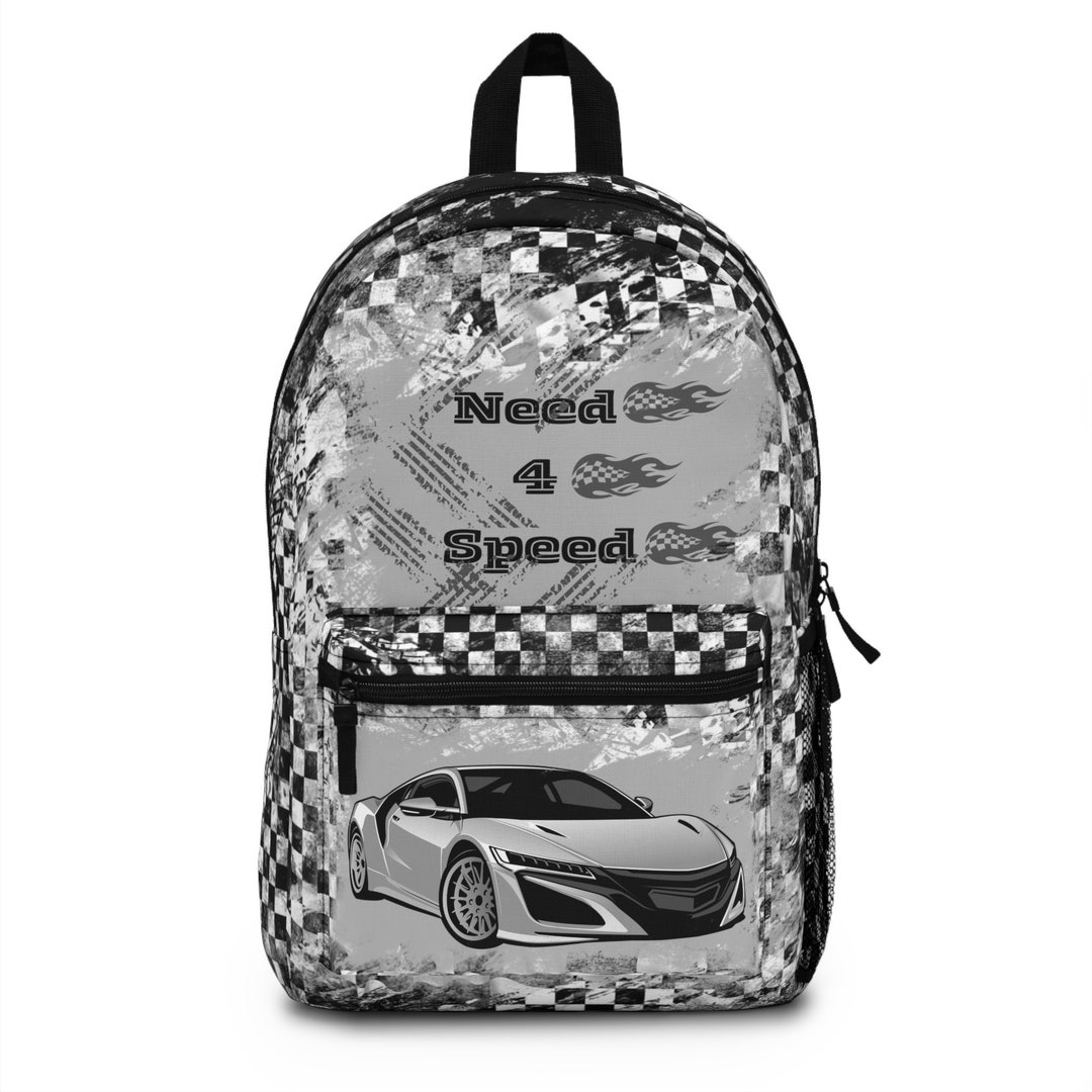 Sport Car Backpack Need 4 Speed School Travel Hiking Laptop Backpack ...