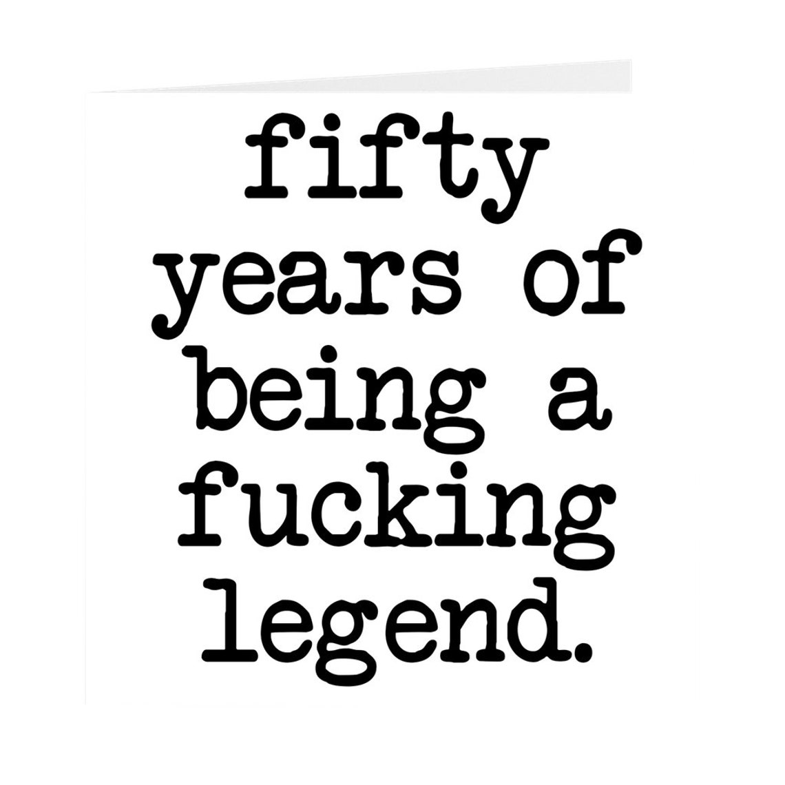 Funny 50th Birthday Card 50th Birthday Gift Fifty Years Of | Etsy