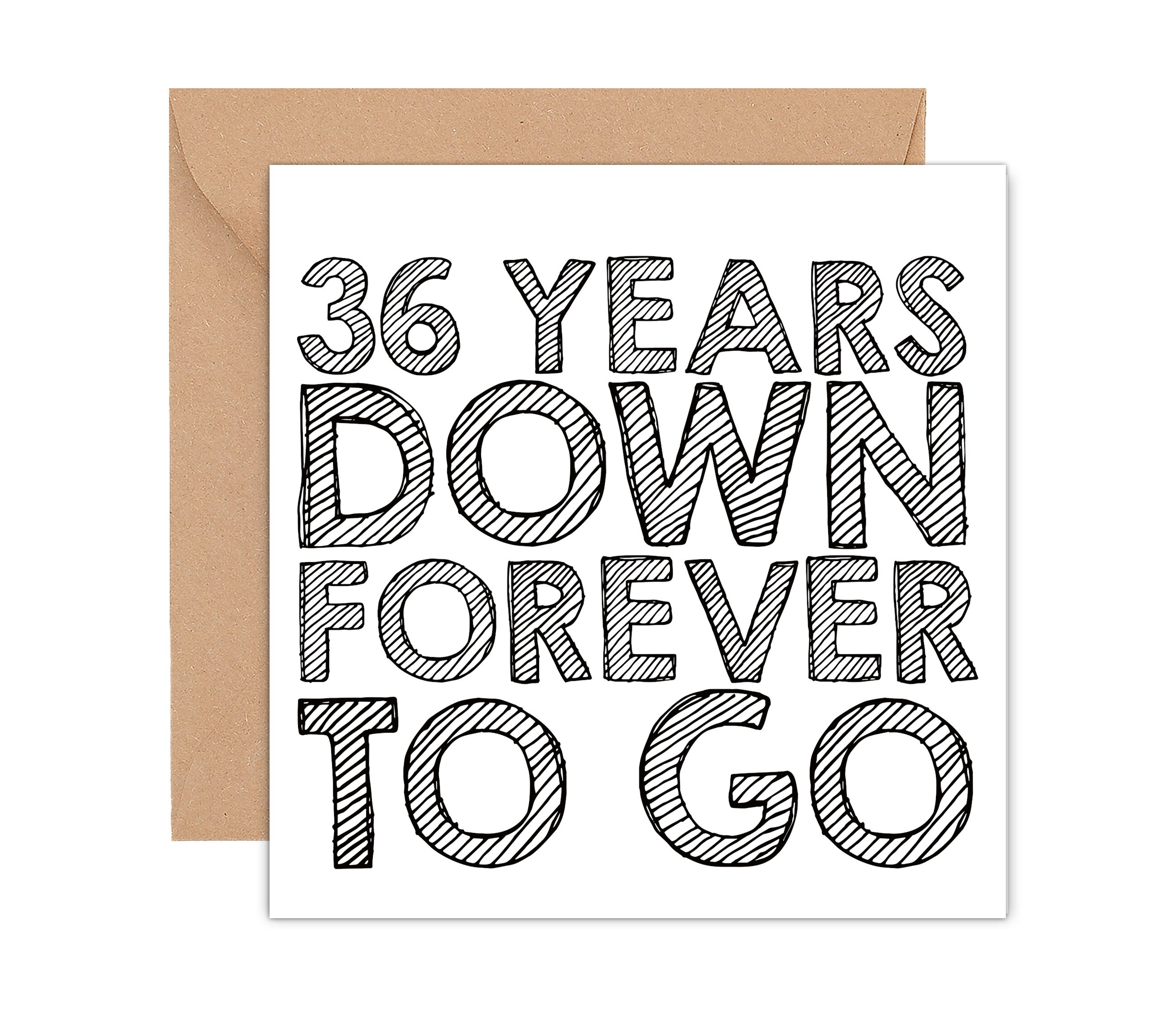36th Anniversary Card 36 Years Down Forever To Go Card 36th | Etsy