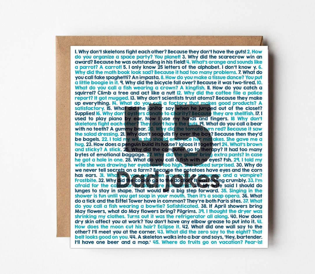 Dad Jokes Birthday Card, Birthday Card Dad, 45th Birthday Card for Dad ...