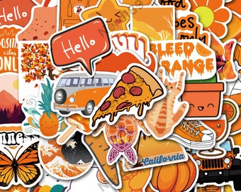 Orange Sticker Pack - Etsy