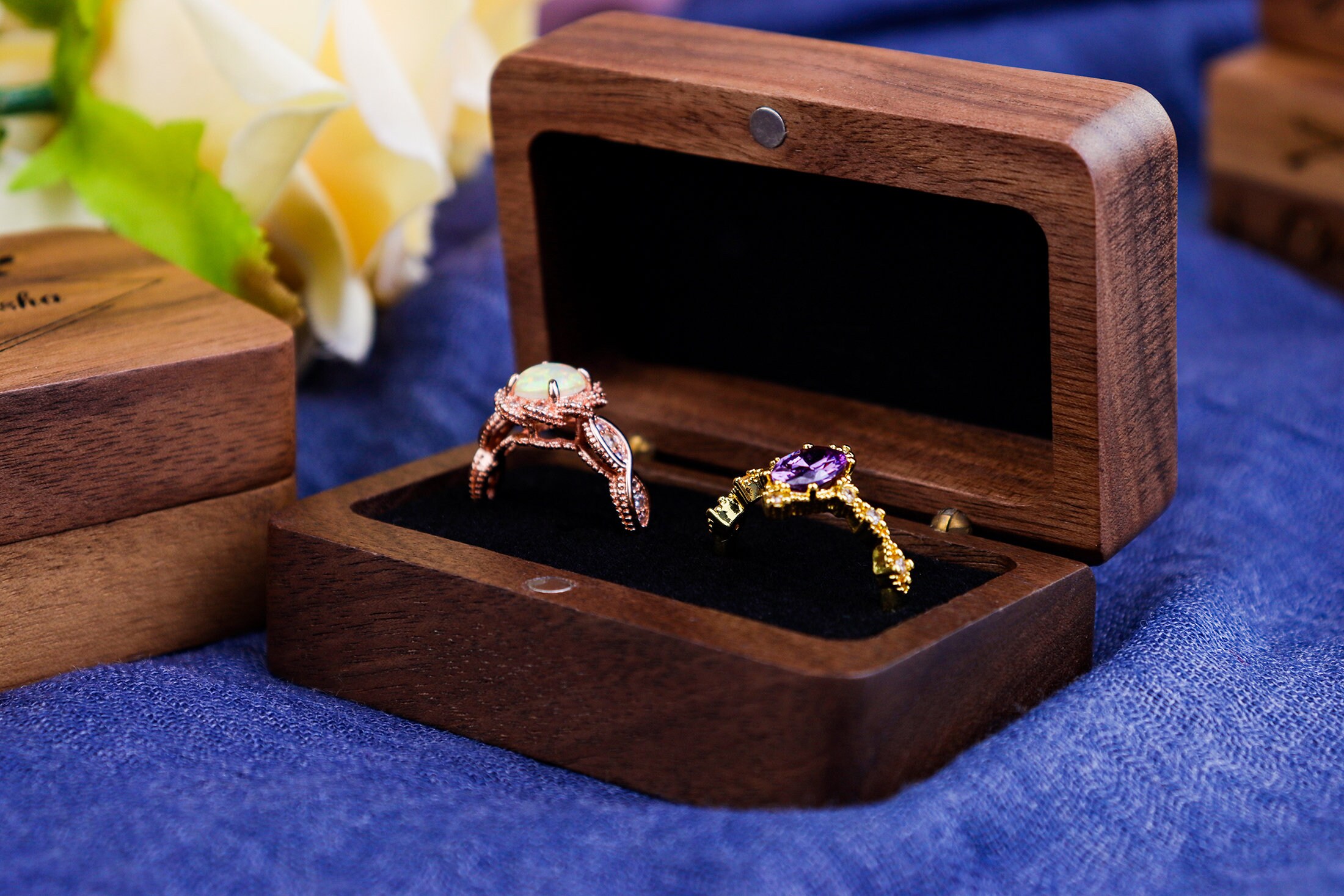 Personalized Wedding Ring Box Custom Wood Ring Box - Etsy