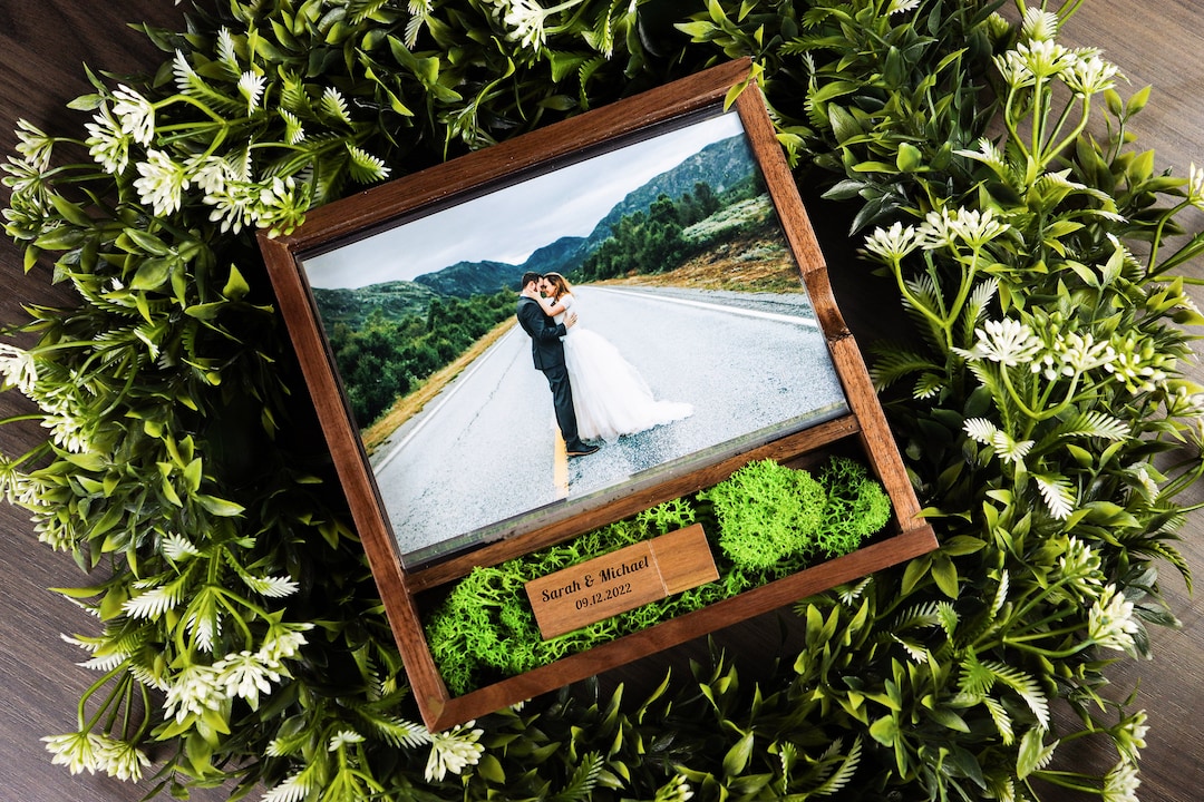 4x6 Wood Print Box 4x6 Photo Box for Photos and USB Drive 15x10 Cm ...