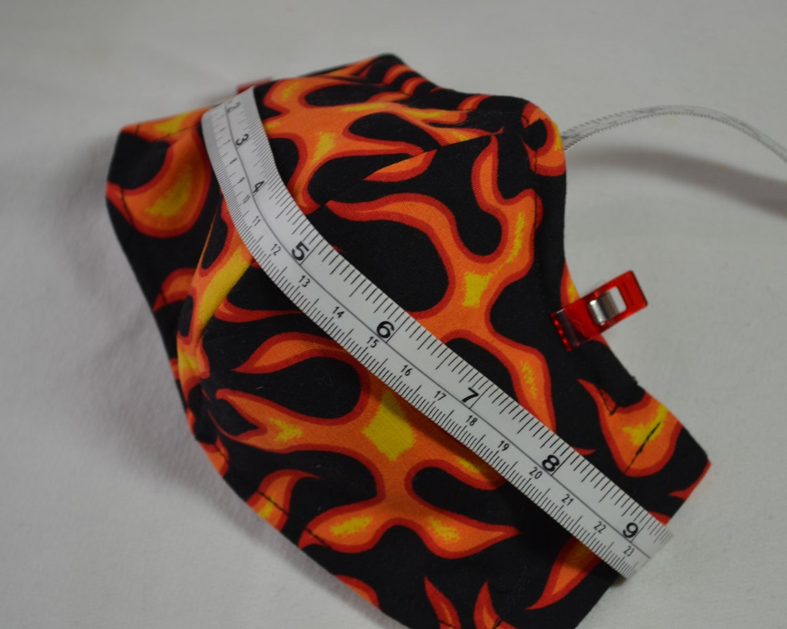 FLAMES 3D Breathable style 3 layers. 100%Silk sewn to cotton | Etsy