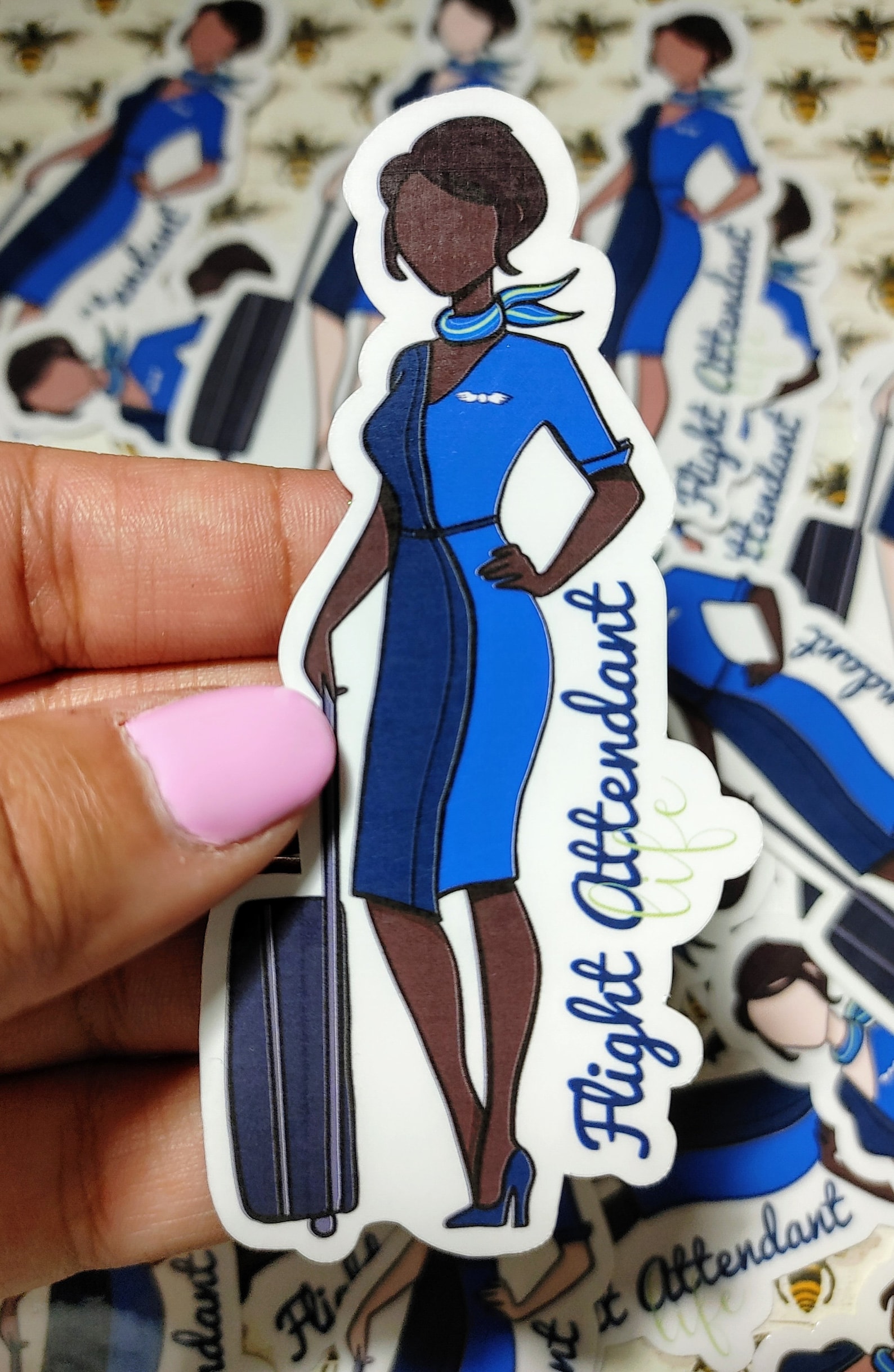 Flight Attendant Stickers - Etsy