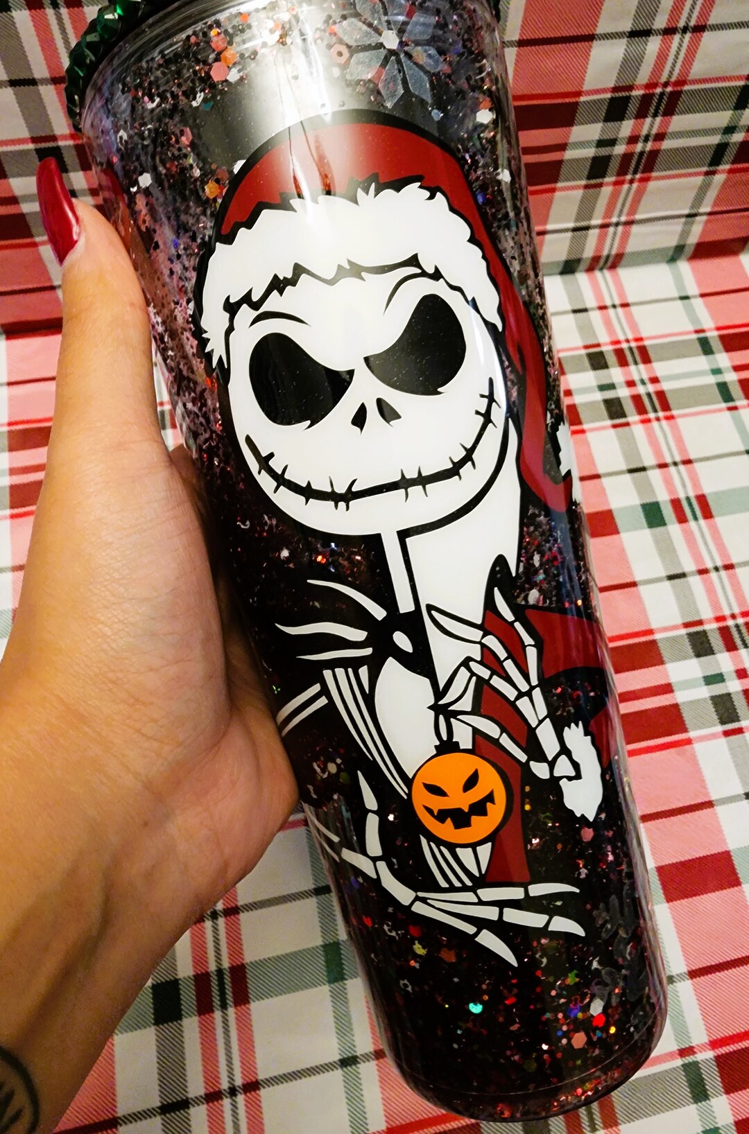 Jack Skellington Christmas Snow Globe Tumbler - Etsy