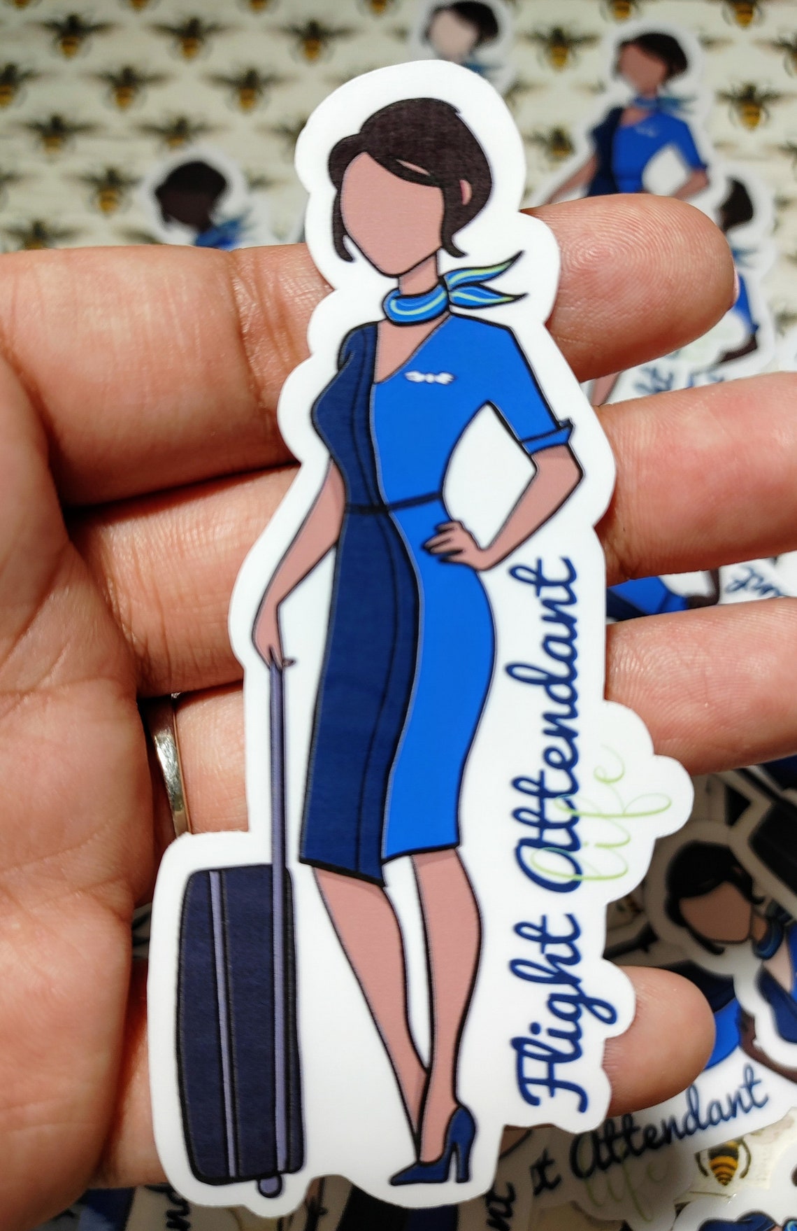 Flight Attendant Stickers - Etsy