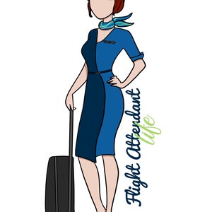 Flight Attendant Stickers - Etsy
