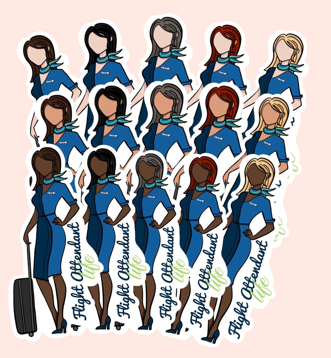 Flight Attendant Stickers - Etsy