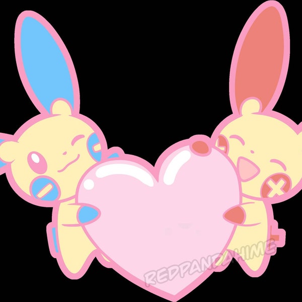 Plusle and Minun - Etsy