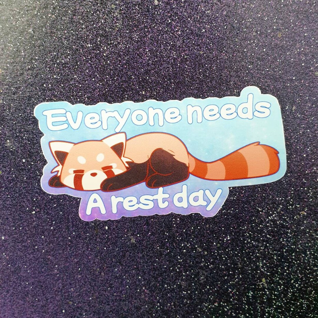 Everyone Needs A Rest Day Red Panda Sticker - Etsy