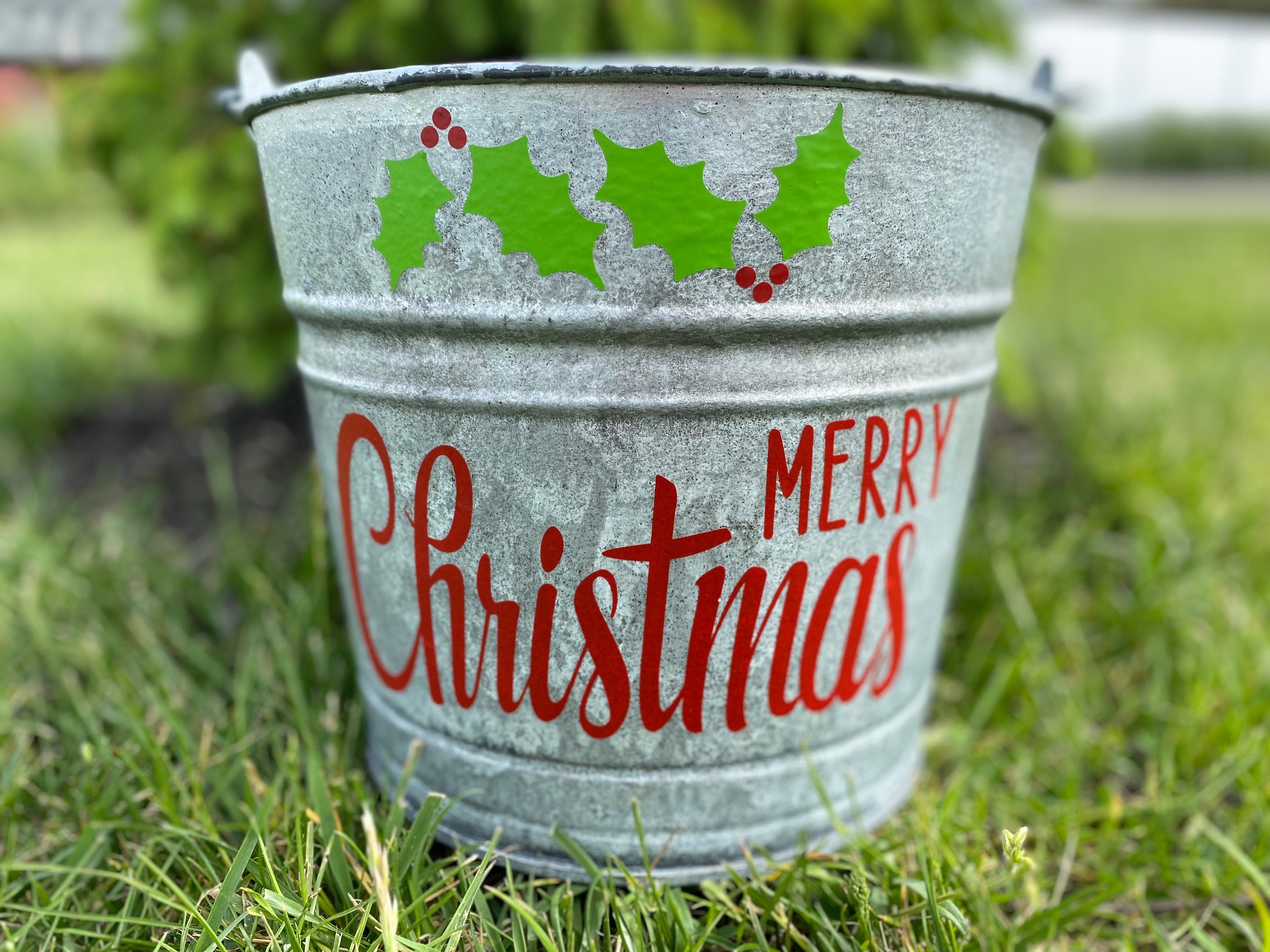 Galvanized Christmas Farm Buckets - Etsy UK