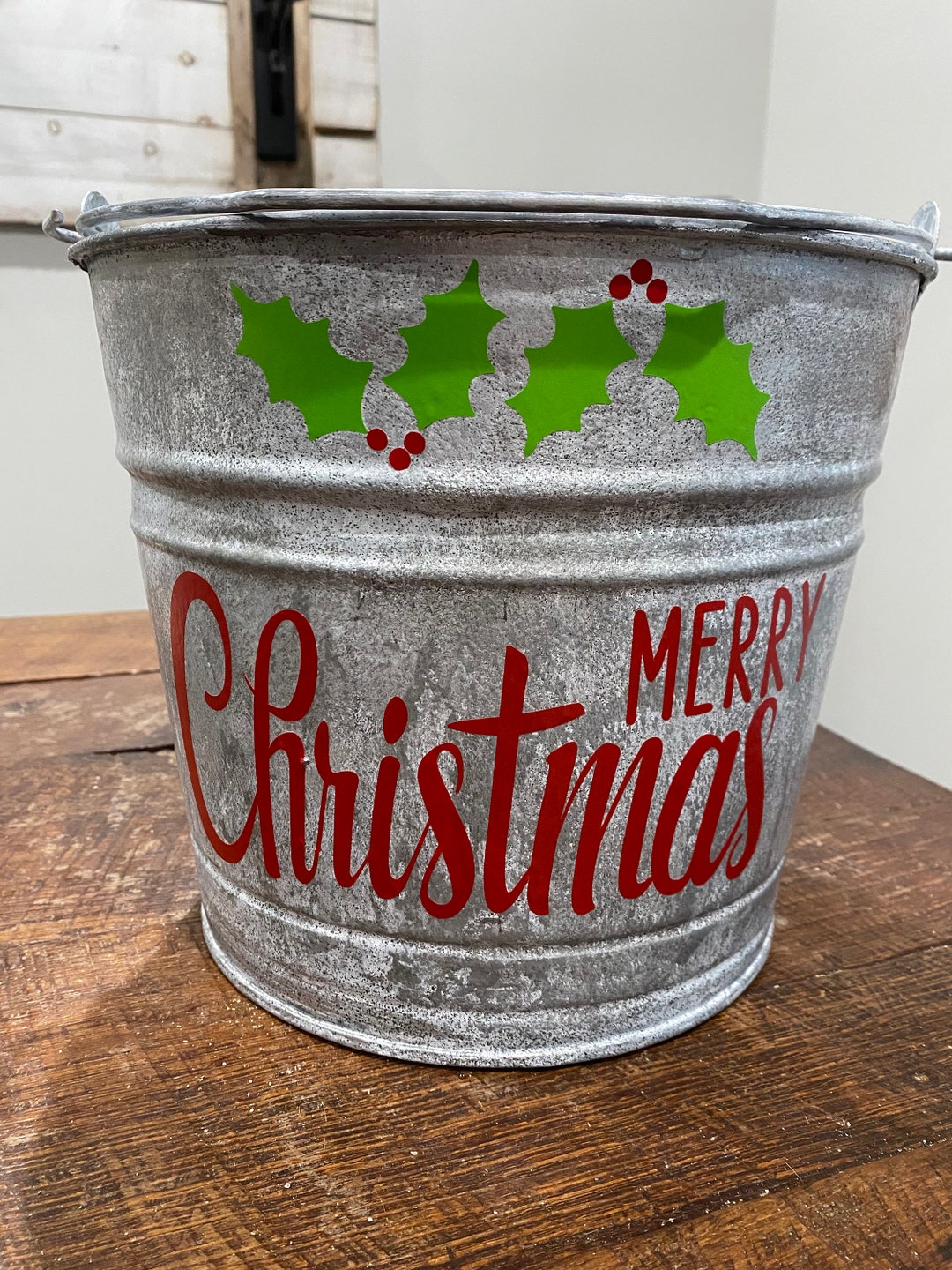 Galvanized Christmas Farm Buckets - Etsy UK