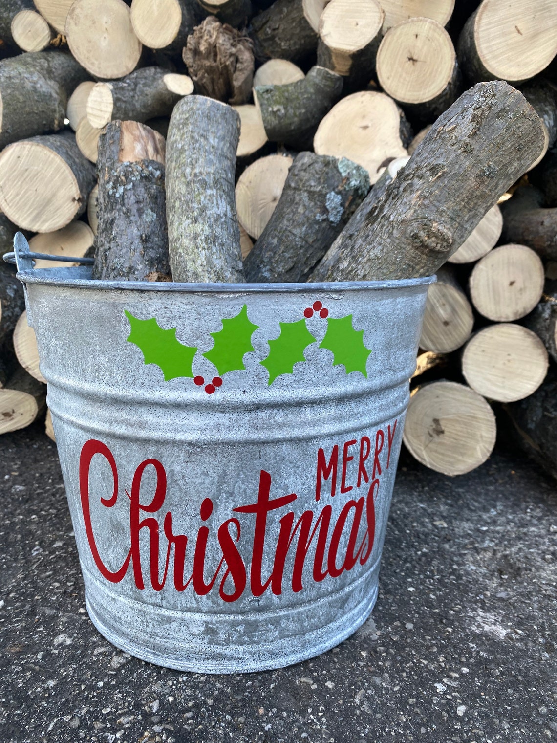 Galvanized Christmas Farm Buckets - Etsy UK