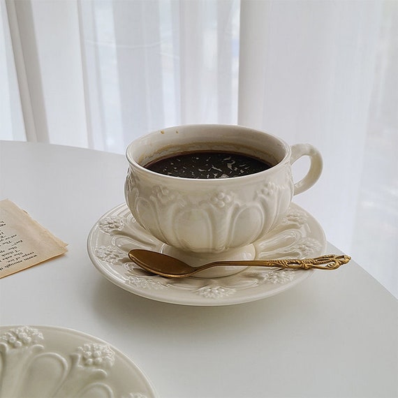 Cappuccino Cup Tea Cups and Saucers Set Latte Cups Demitasse | Etsy