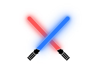 Holographic Luke Skywalker Lightsaber Kyber Crystal Star Wars Sticker ...