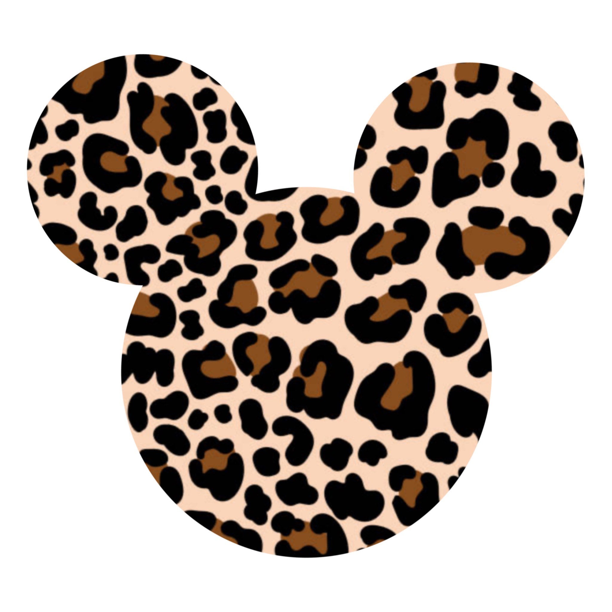 Cheetah Print Mickey Head Sticker - Etsy UK
