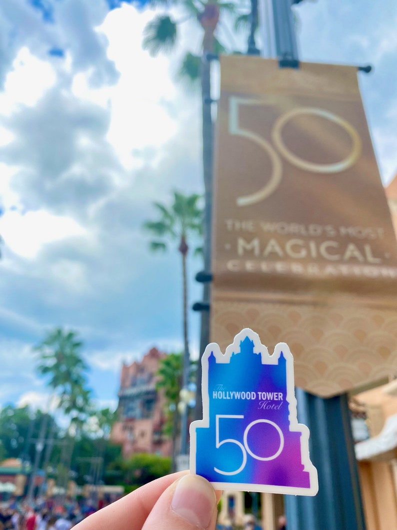 Tower of Terror WDW 50th Anniversary Sticker - Etsy