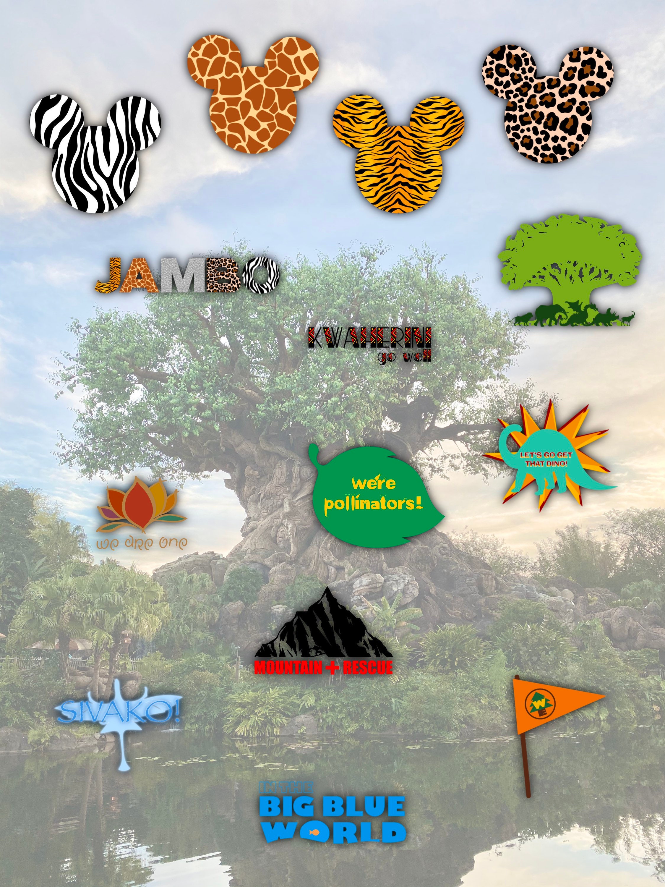 Animal Kingdom Sticker Sheet/full Sticker Pack - Etsy