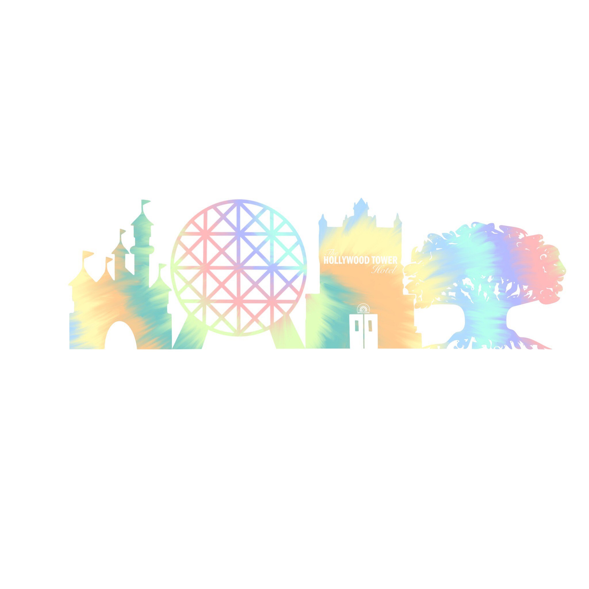 Tie Dye Four Parks One World Sticker - Etsy