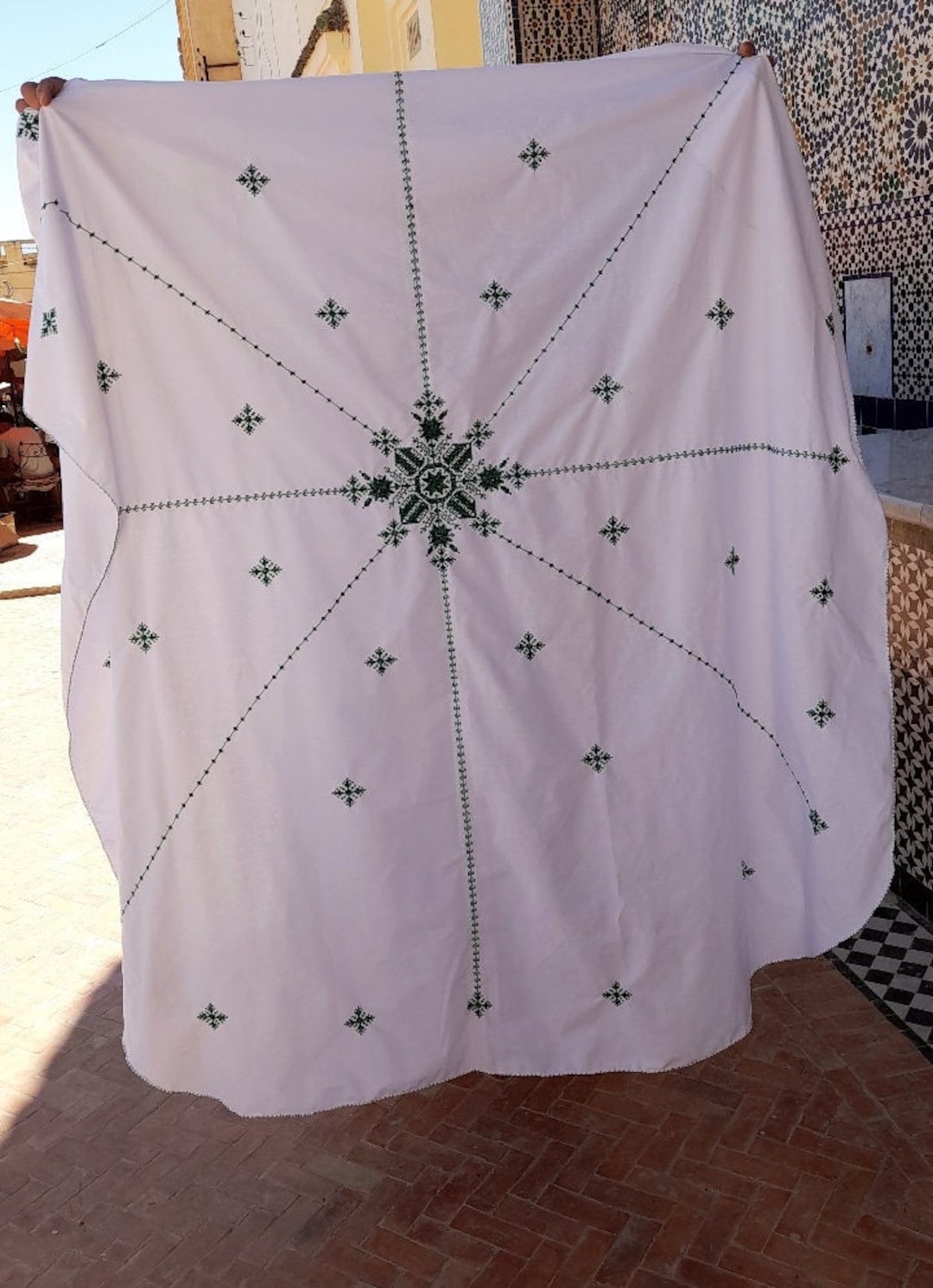 Nappe Marocaine, Nappe Fait Main, Nappe Fes,nappe Marrakech, Artisanat ...
