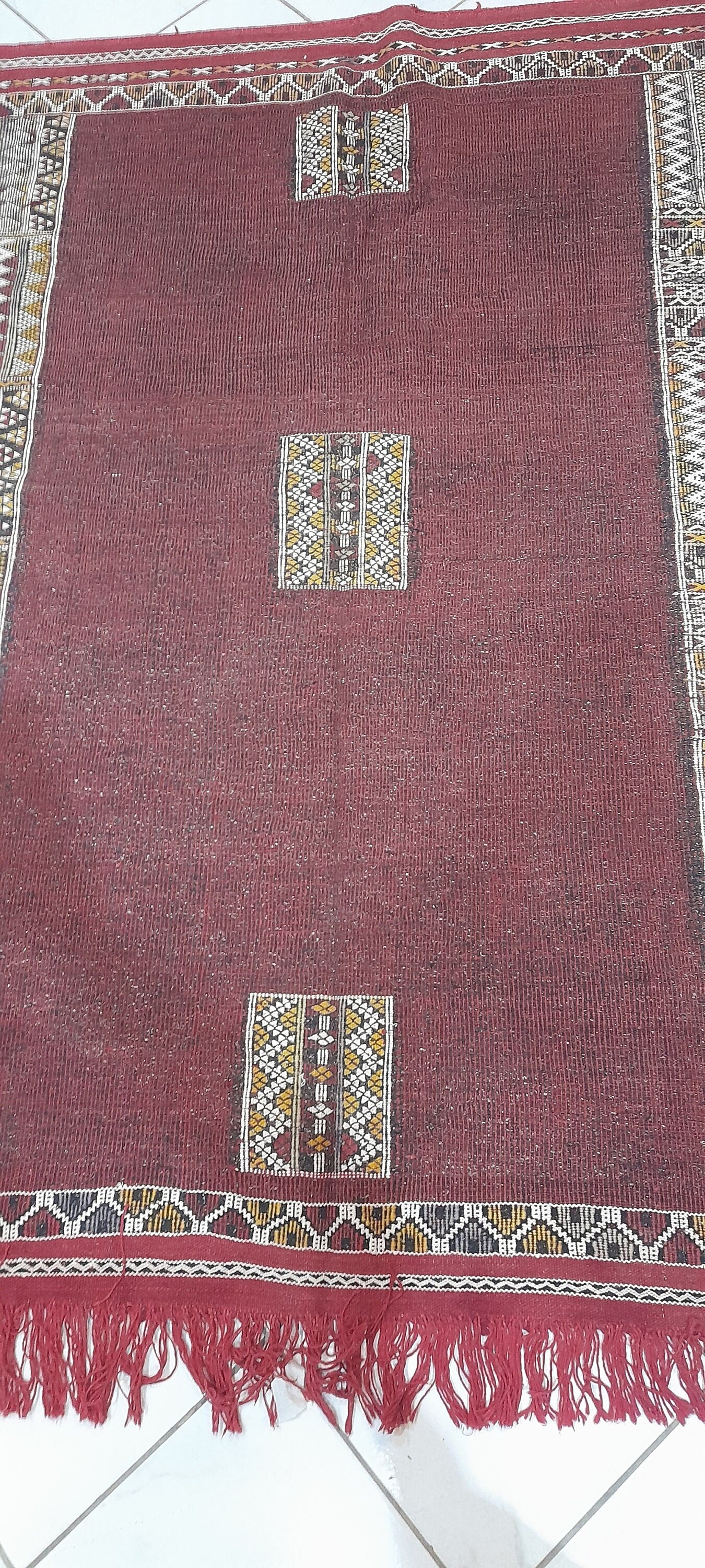 Moroccan Rug Tribal Kilim Middle Atlas Vintage Hanbel Berber Zayan ...